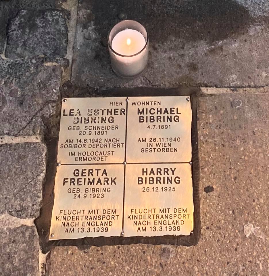 Memorial stone for the Bibring family unveiled – Jewish Welcome Service ...