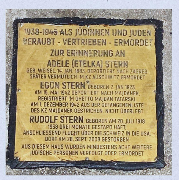 Stones of Remembrance for the Stern family – Jewish Welcome Service Vienna